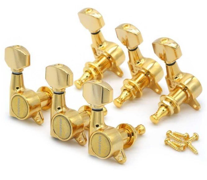 Колки локовые Gotoh SG381-HAPM-04-G , автозажим, регулируемые, 3+3, gold, тюльпан