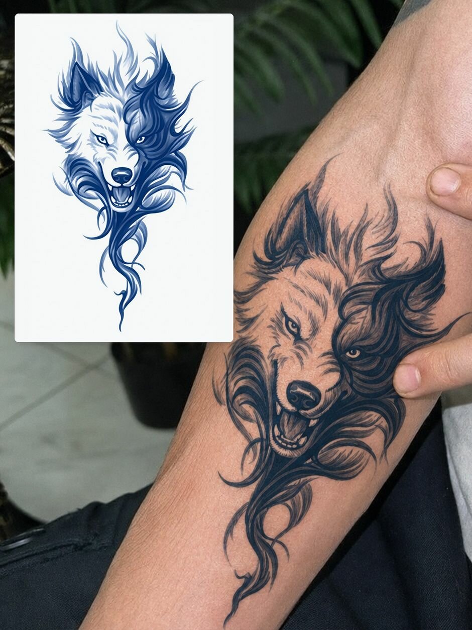 Tattoo'шки Временная тату без пленки 11*18см (темнеет через 24 часа) временная татуировка без пленки 11x18 см темнеет через 24 часа