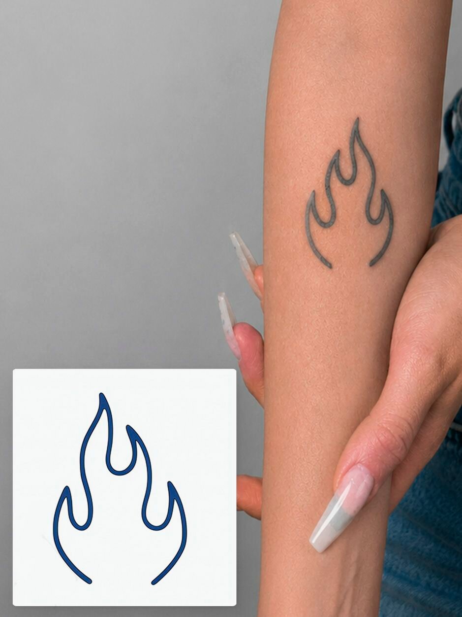 Tattoo'шки Временные тату без пленки (темнеют через 24 часа) 5*5см темнеющие через 24 часа 5x5 см