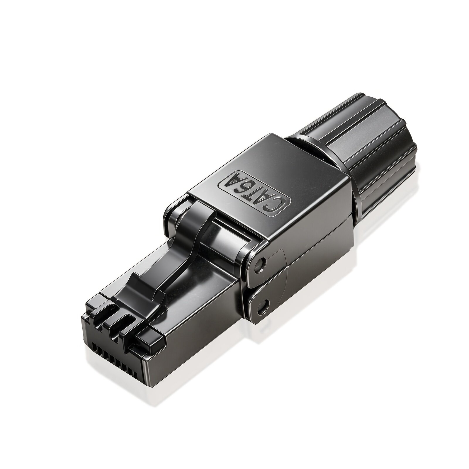 Разъем RJ45 CAT6A, 1 шт, без инструмента, экранированный, 10 Гбит/с, с позолоченными контактами, для кабеля Cat6/Cat6A, бескримповый коннектор для домашнего и офисного интернета