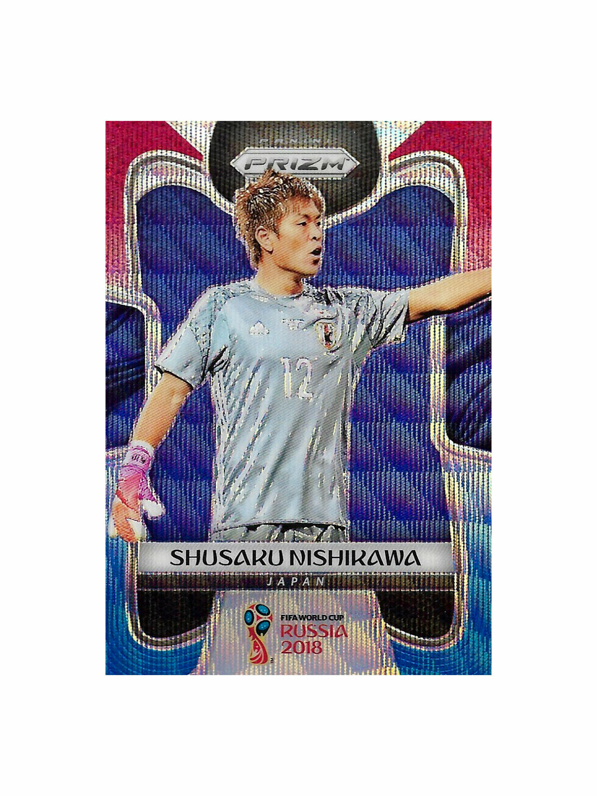 Коллекционная карточка Panini Prizm FIFA World Cup Russia 2018: #122 Shusaku Nishikawa - Red Blue Wave