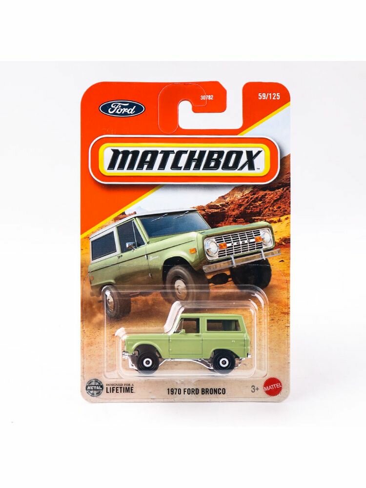Машинка Matchbox Toys 1:64 Scale Die-Cast Basic Car 30782 1970 Ford Bronco