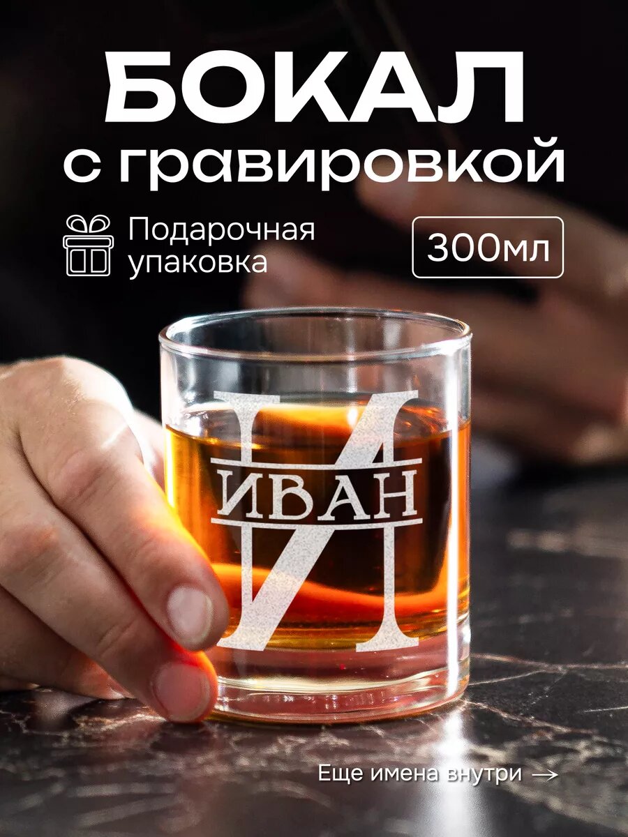 Бокал с надписью в подарок