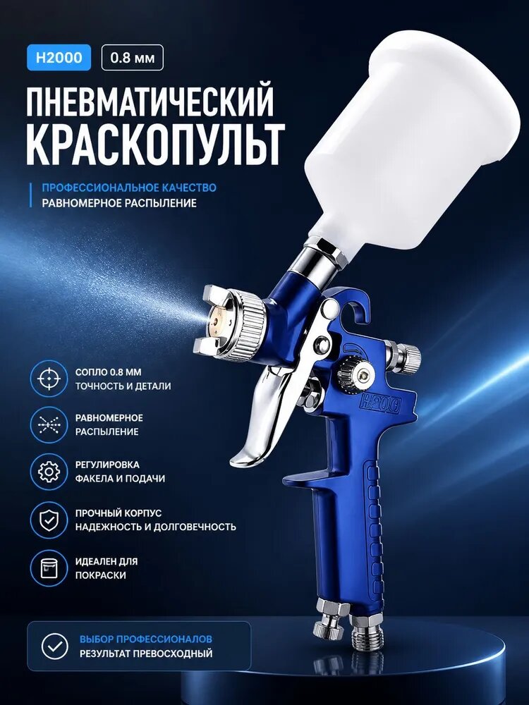 0.8mm Краскопульт пневматический мини
