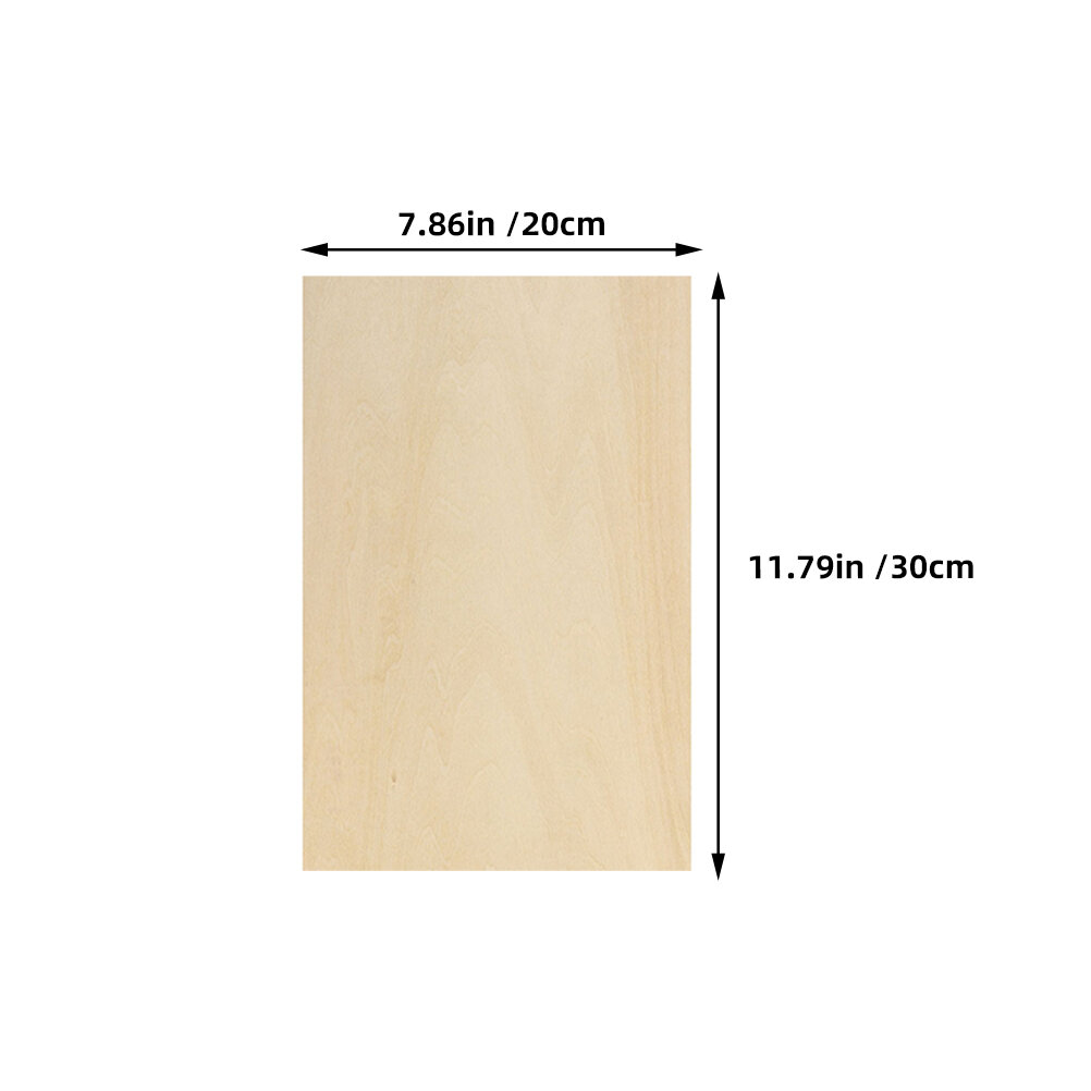 Лист фанеры для творчества с четкой текстурой 30.00x20.00x0.15cm