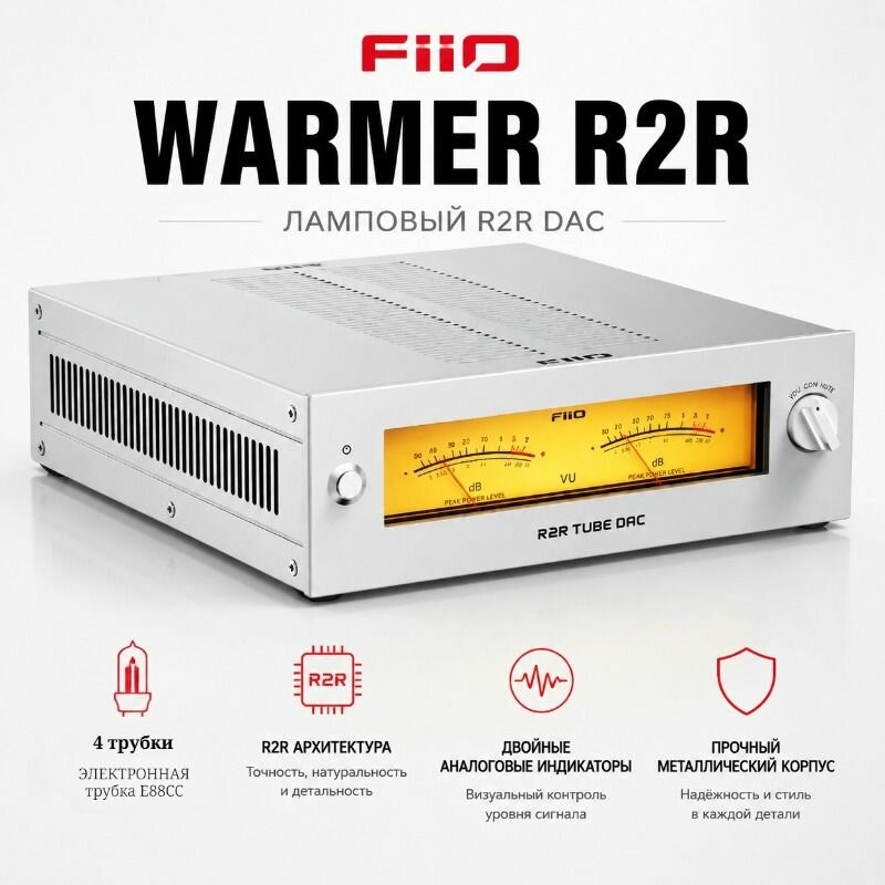 FiiO WARMER R2R, настольный декодер, предварительный каскад усилителя декодирования ЦАП, аналоговый звук fever HiFi
