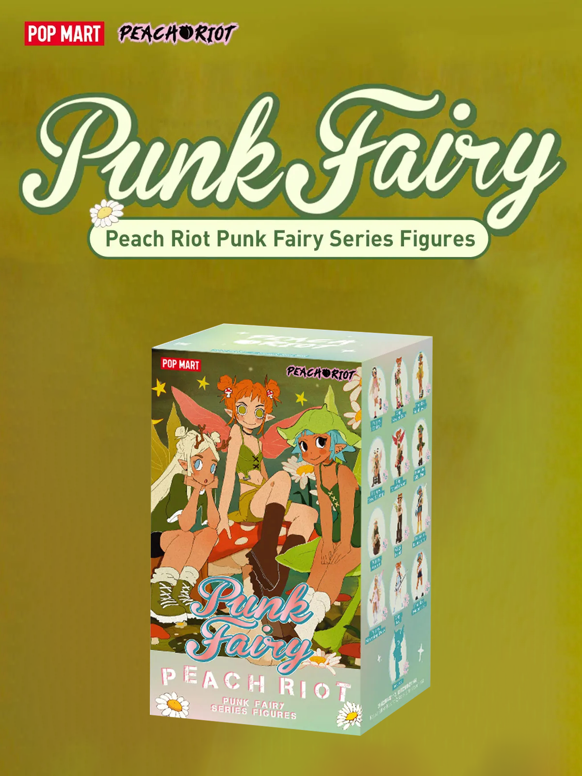 Коллекционная фигурка Слепая коробка POP MART Peach Riot Punk Fairy Series Figures Blind Box, пластик, унисекс,1 шт