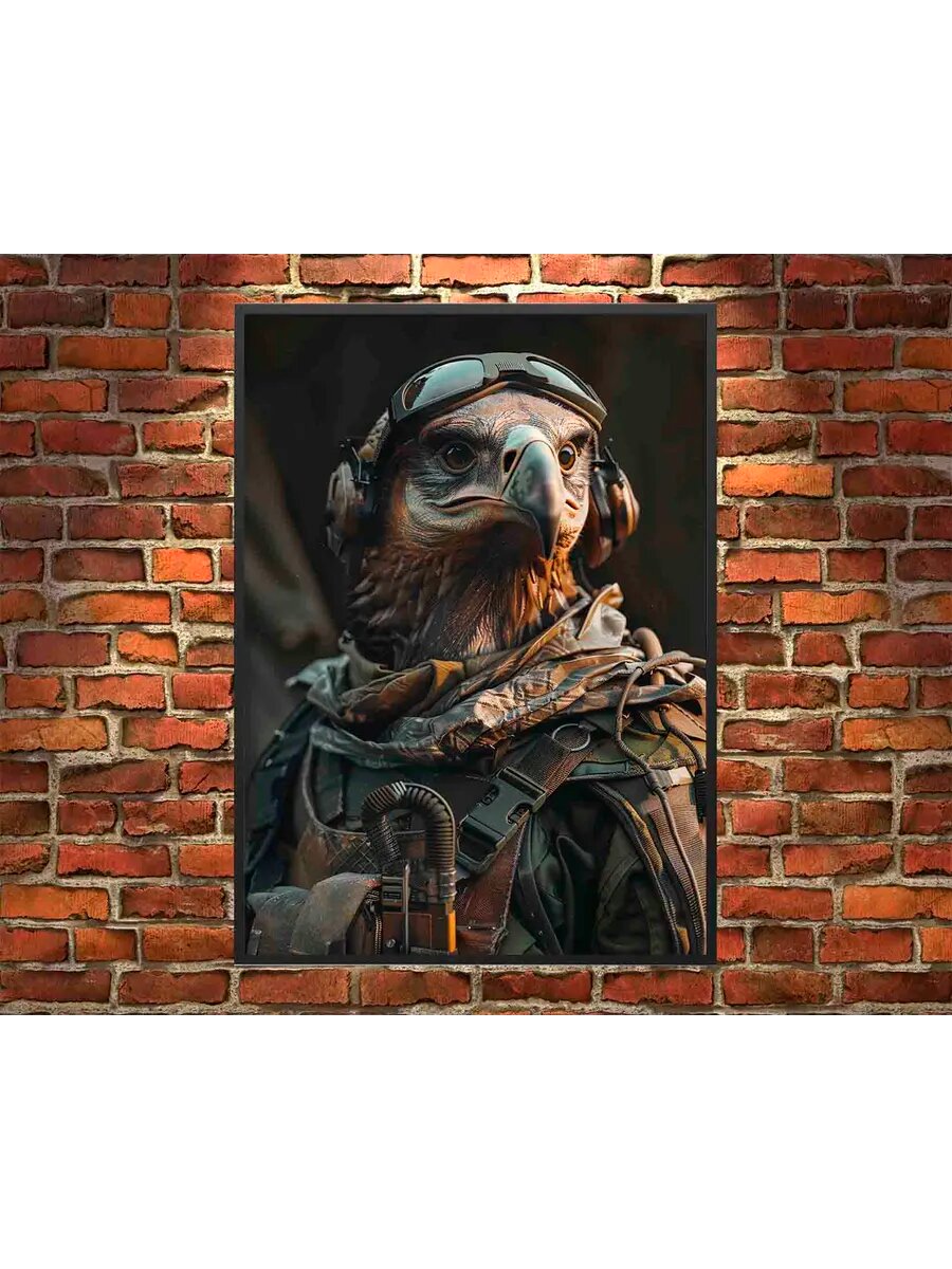 Птица-стервятник-солдат 2, Плакат 30x42см