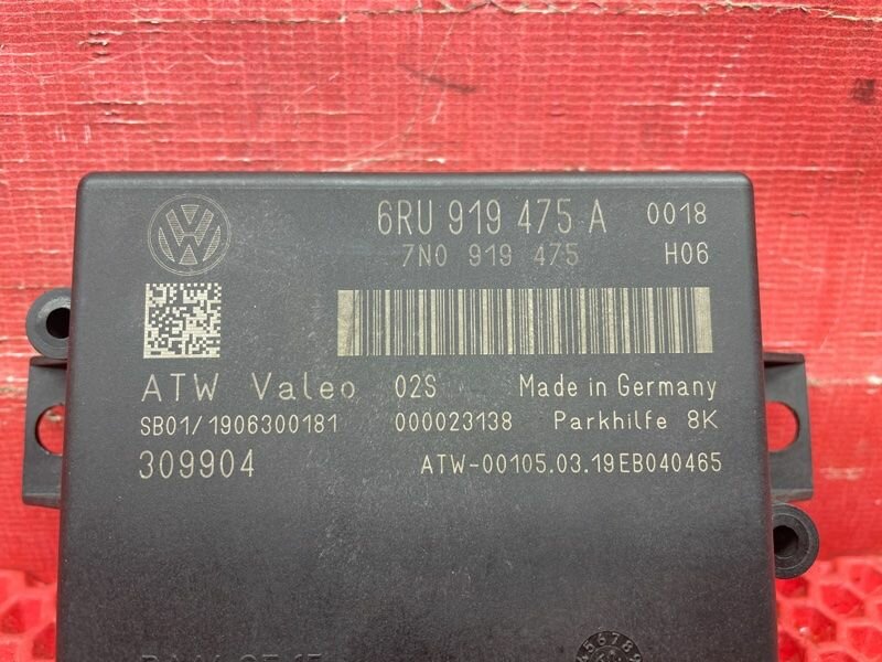 Блок управления парктроником Volkswagen Polo 2019 6RU919475A MK5 CWVA оригинал (с пробегом)