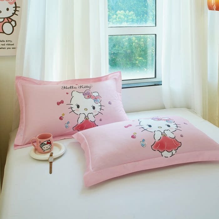 Хлопковый чехол для подушки Hello Kitty 40x60 см тема амбиций для детей школьников детского сада