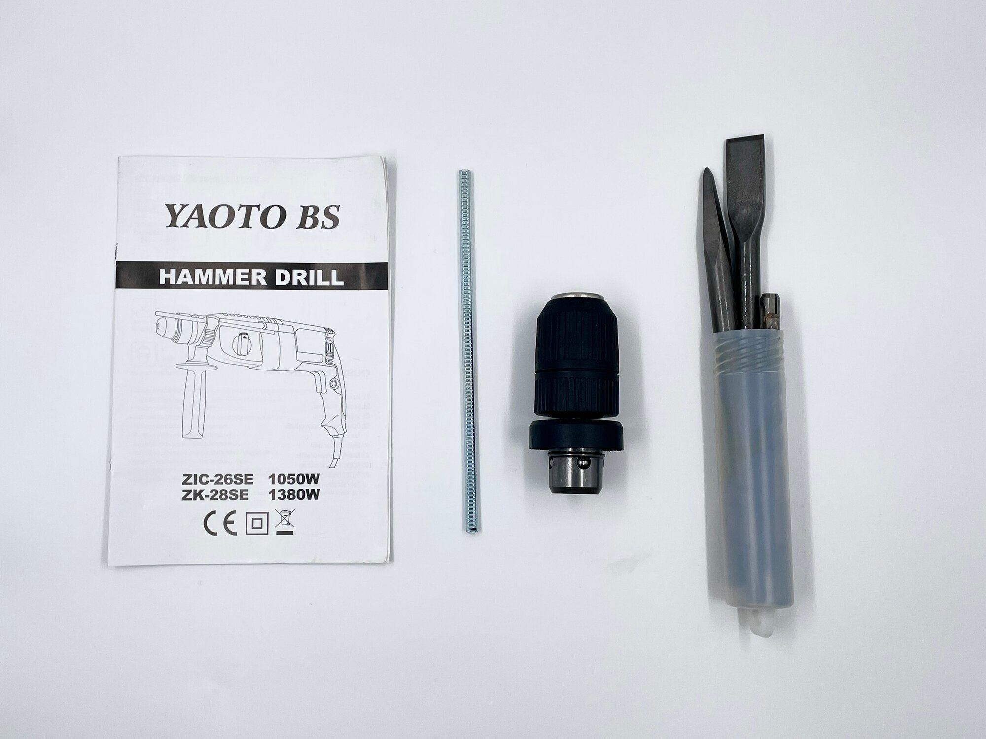 Перфоратор Yaoto BS ZIC-28SE, 1380 W, патрон быстросъёмный, с функцией реверса — фото 1