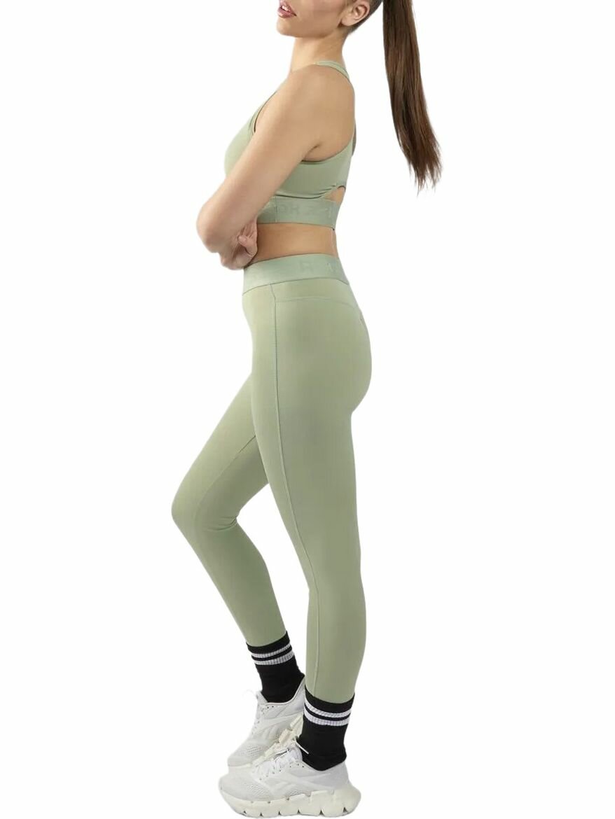 Топ спортивный Reebok Identity Train Ruched Bra W, размер S, зеленый — фото 1