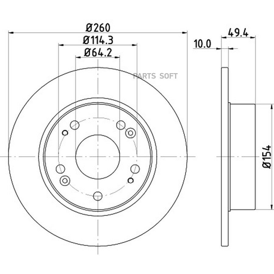 BEHR-HELLA 8DD355118-731 диск тормозной HONDA ACCORD VIII (CL_ CM_) HONDA ACCORD VII (CL) ACCORD VII (CM) ACCORD VII Toure ()