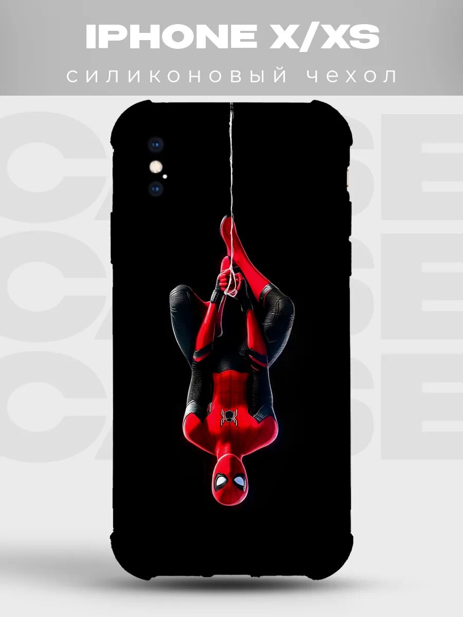Чехол на iPhone X/XS Человек-паук spider man человек паук