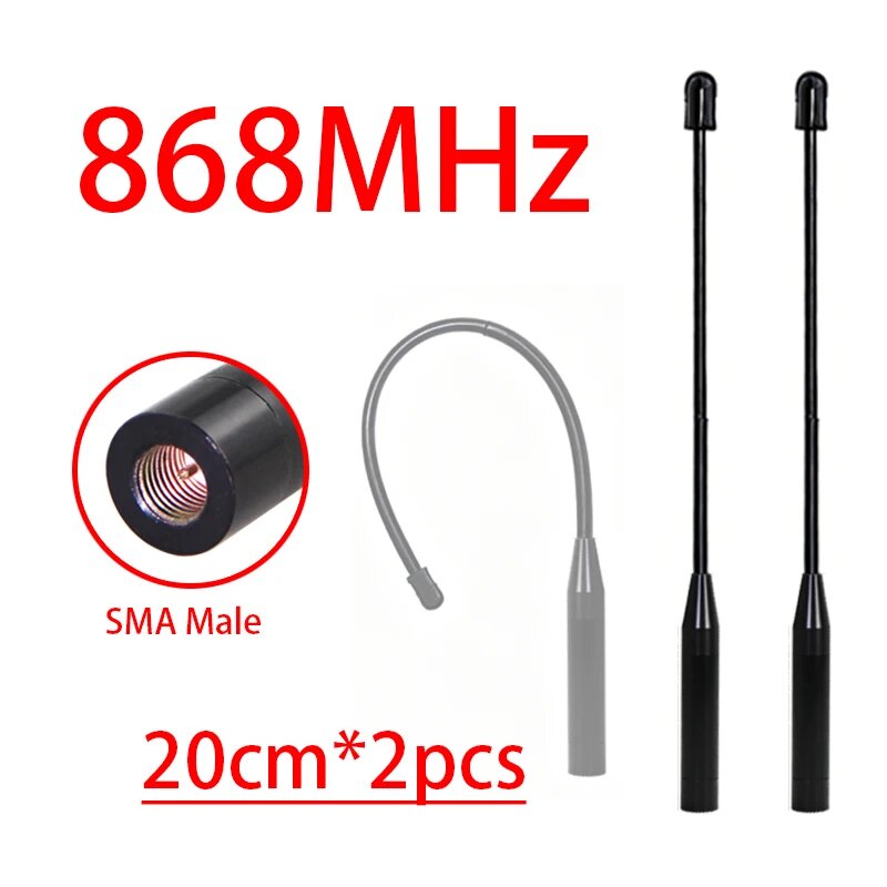 Комплект из 2 гибких антенн GIZONT для LoRa 868/915 МГц 10dBi 868MHz 20CM 2PCS