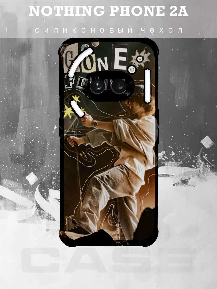 Чехол на Nothing Phone 2A с принтом музыкант с гитарой