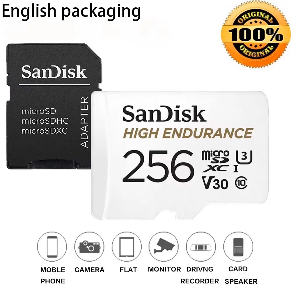 SanDisk MicroSD 256ГБ High Endurance V30
