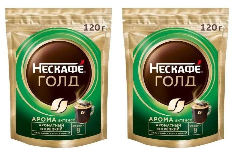 Нескафе Голд Арома Интенсо, 120 г, 2 шт