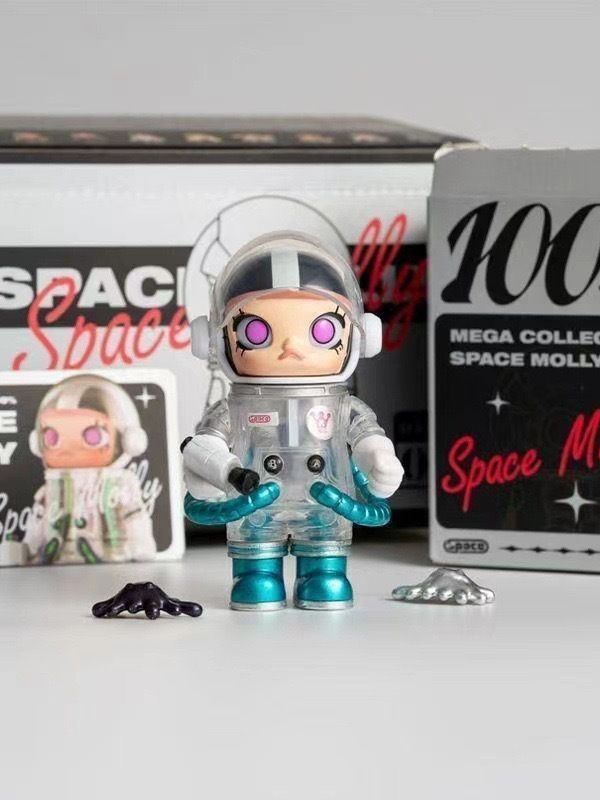 Popmart Слепая коробка MOLLY 100% Астронавт Жасмин, коллекционная фигурка, декоративная игрушка