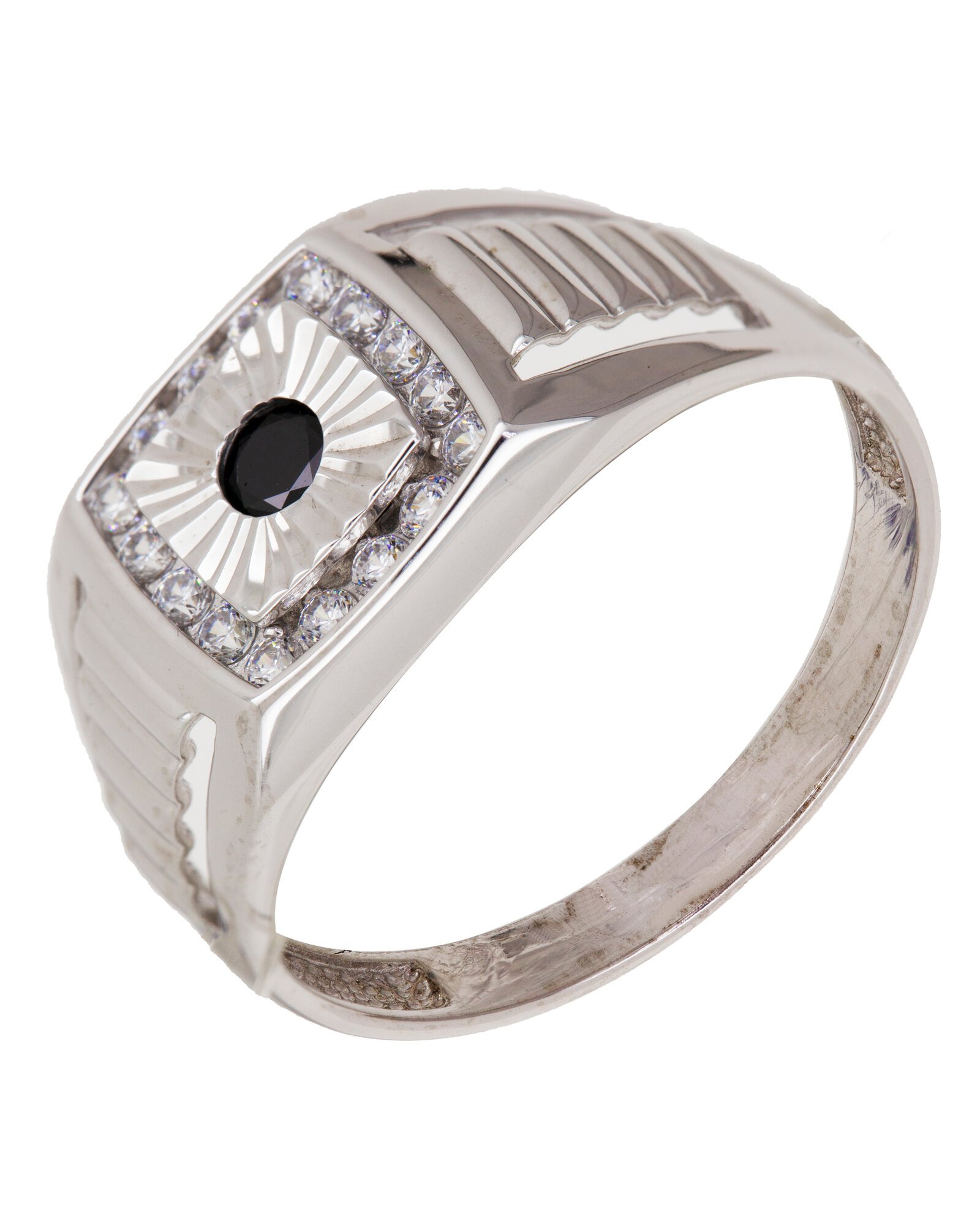Печатка TALANT, серебро, 925 проба, родирование, фианит
