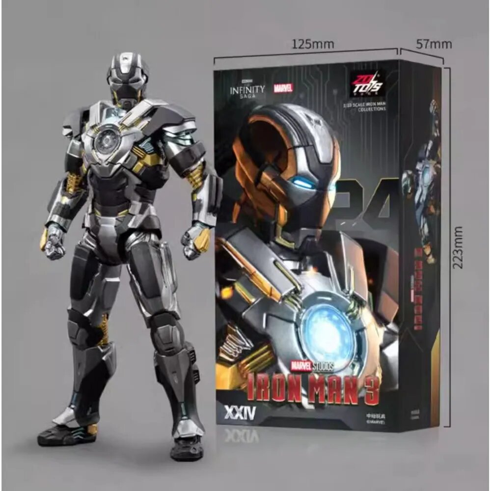 Фигурка Marvel 1/10 Ironman Mk24 ZT Toy Iron Man 3 ABS пластик Китай — фото 1