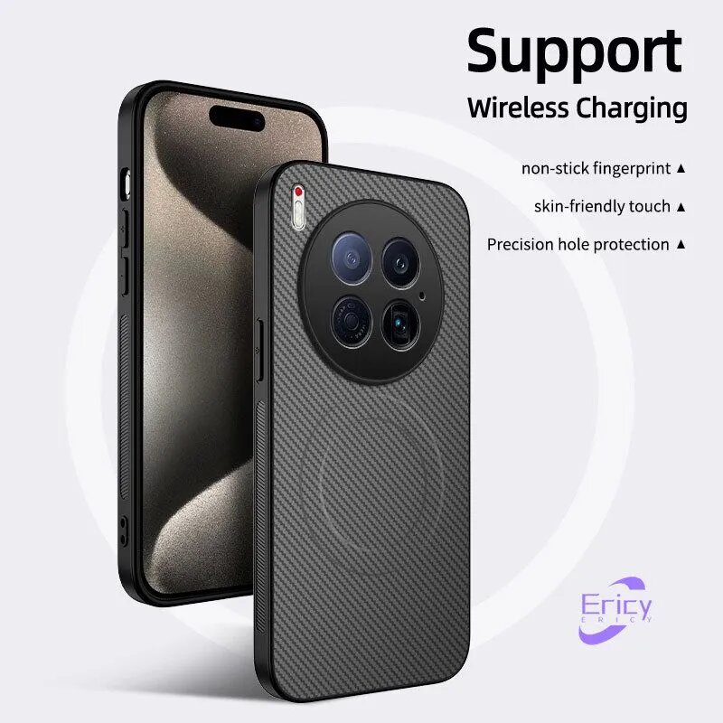 Кевларовый узор MagSafe чехол для Tecno Camon 40 Premier / Текно Камон 40 Премьер
