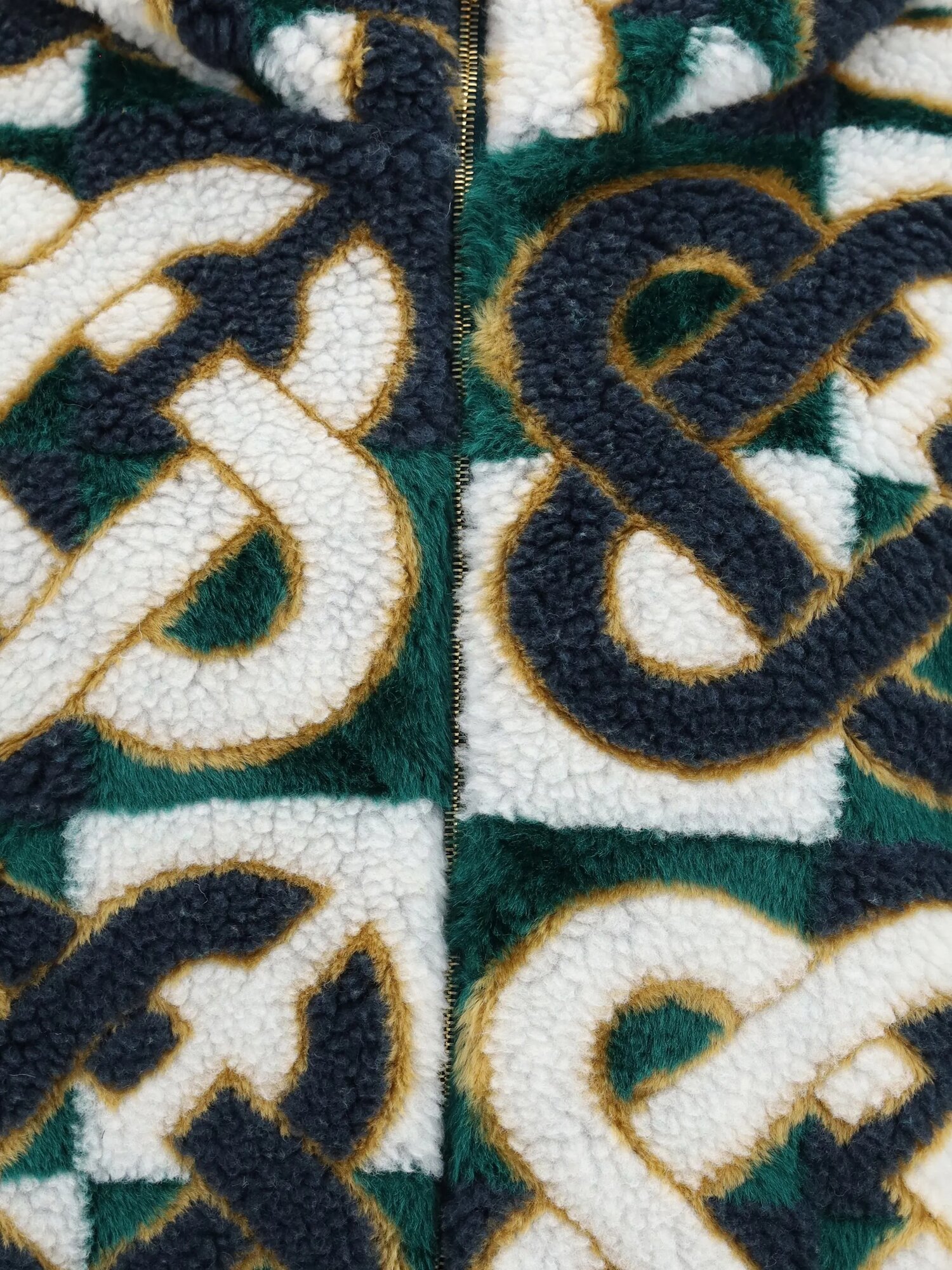 Куртка Casablanca Monogram-pattern fleece jacket, размер 50, белый — фото 1