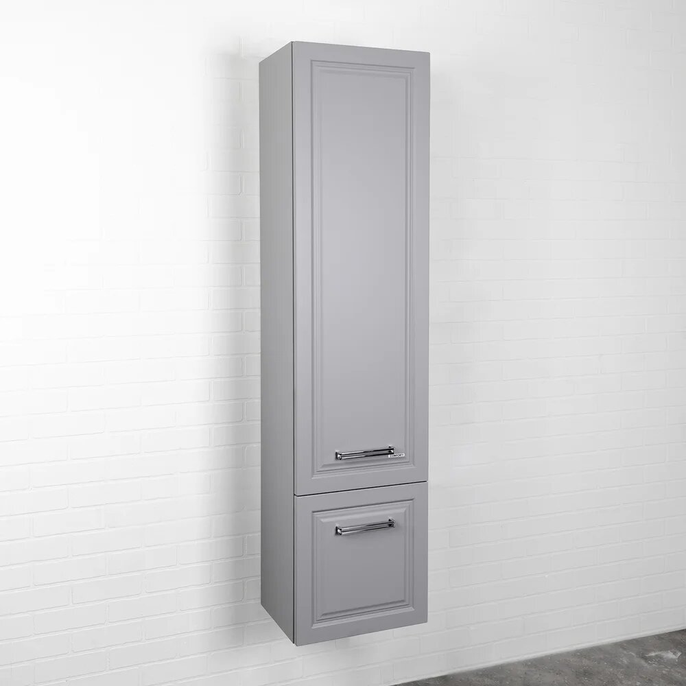 Шкаф колонна для ванной комнаты Comforty Бросно-40П альпийский иней