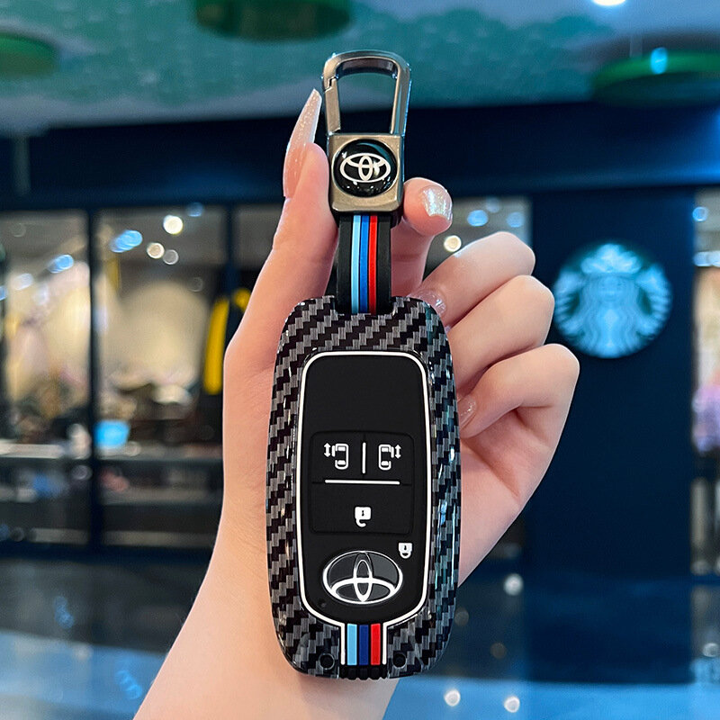 Одиночный ключевой кейс из металла с углеродным волокном для Toyota J Model 2-ключевая модель, премиальный