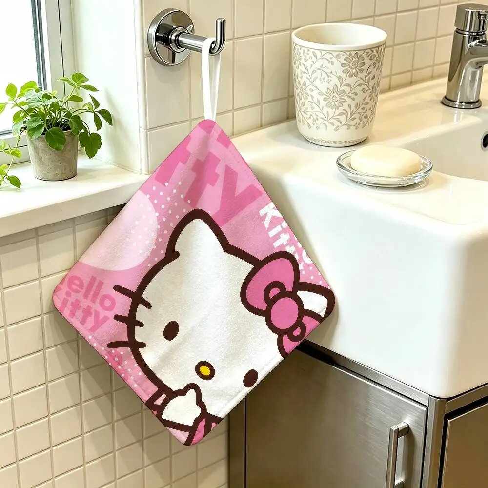 Подвесное полотенце Hello Kitty из полиэстера и хлопка bilibili Розовый, z2
