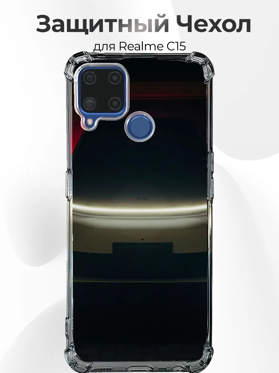 Realme C15 Li Auto L9 белый вид спереди