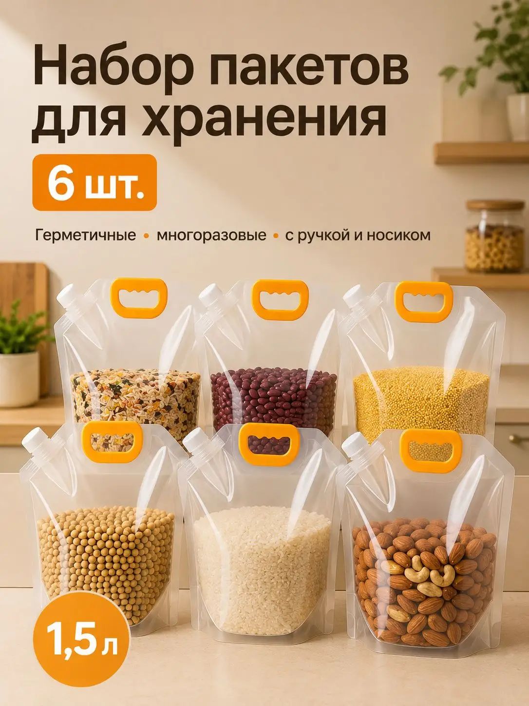 Пакет bag in box с краном 22*25 см, 6 шт