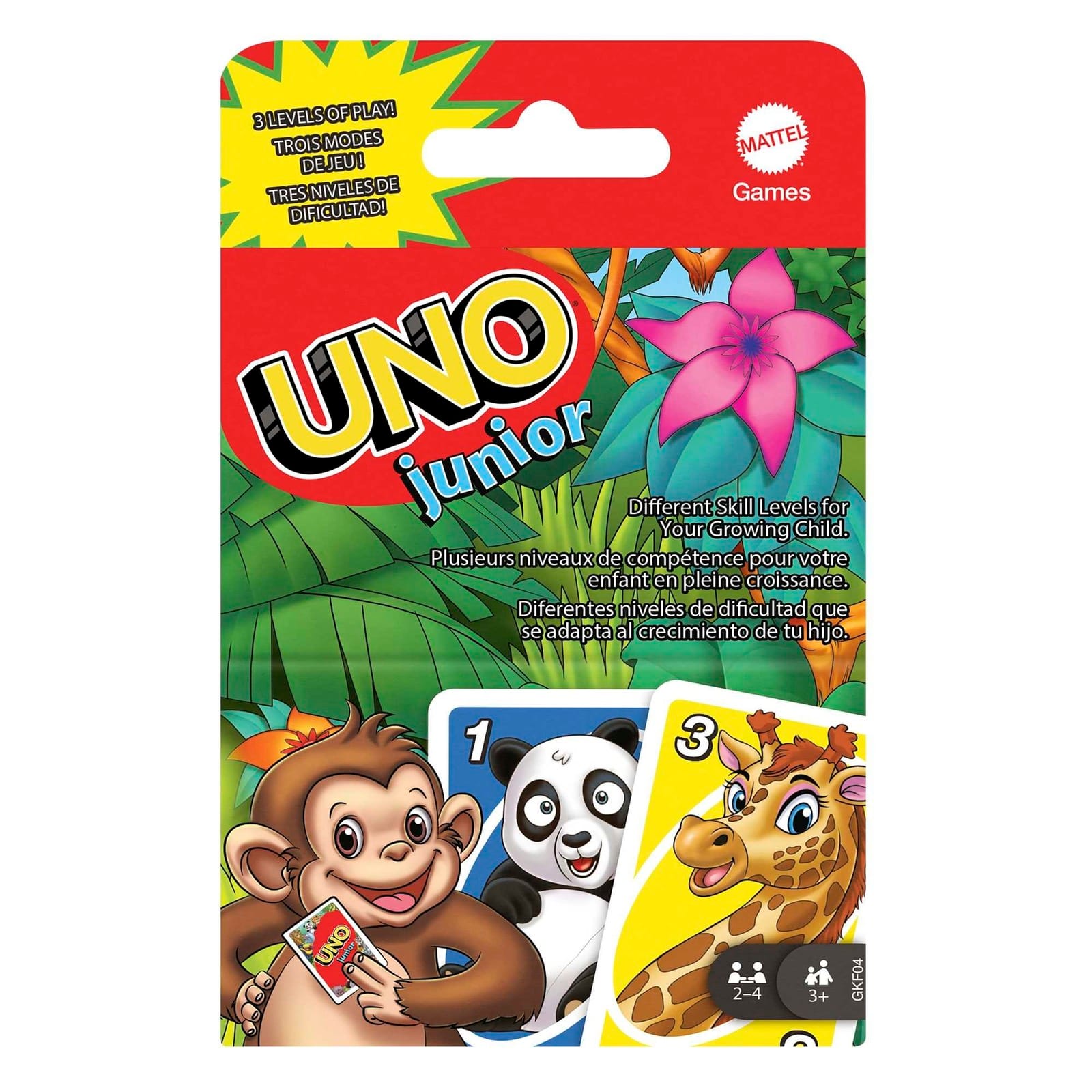 Настольная игра Mattel Games UNO Junior, карточная игра для детей