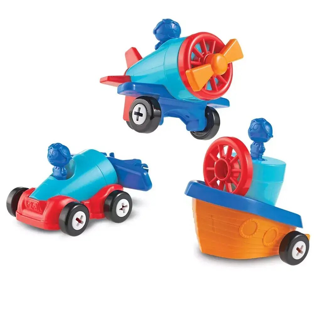 1-2-3 Строим! Автомобиль-самолет-лодка (15 элементов) Learning Resources LER2840Арт. 9671