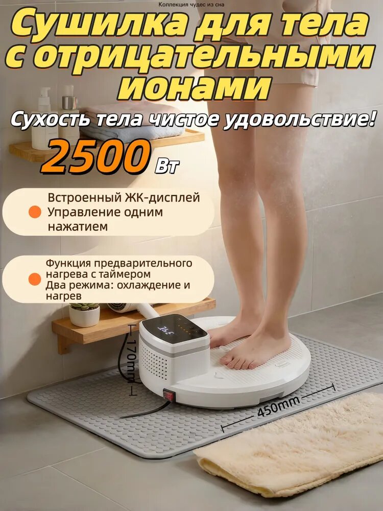 Бытовой прибор для сушки тела с помощью отрицательных ионов