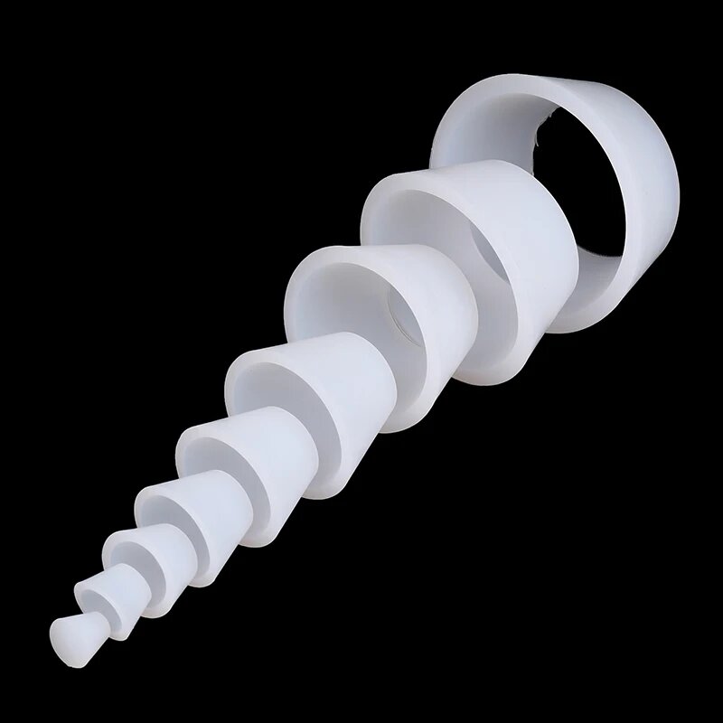Набор фильтрующих конусов из резины 9 шт. Белый, Silicone