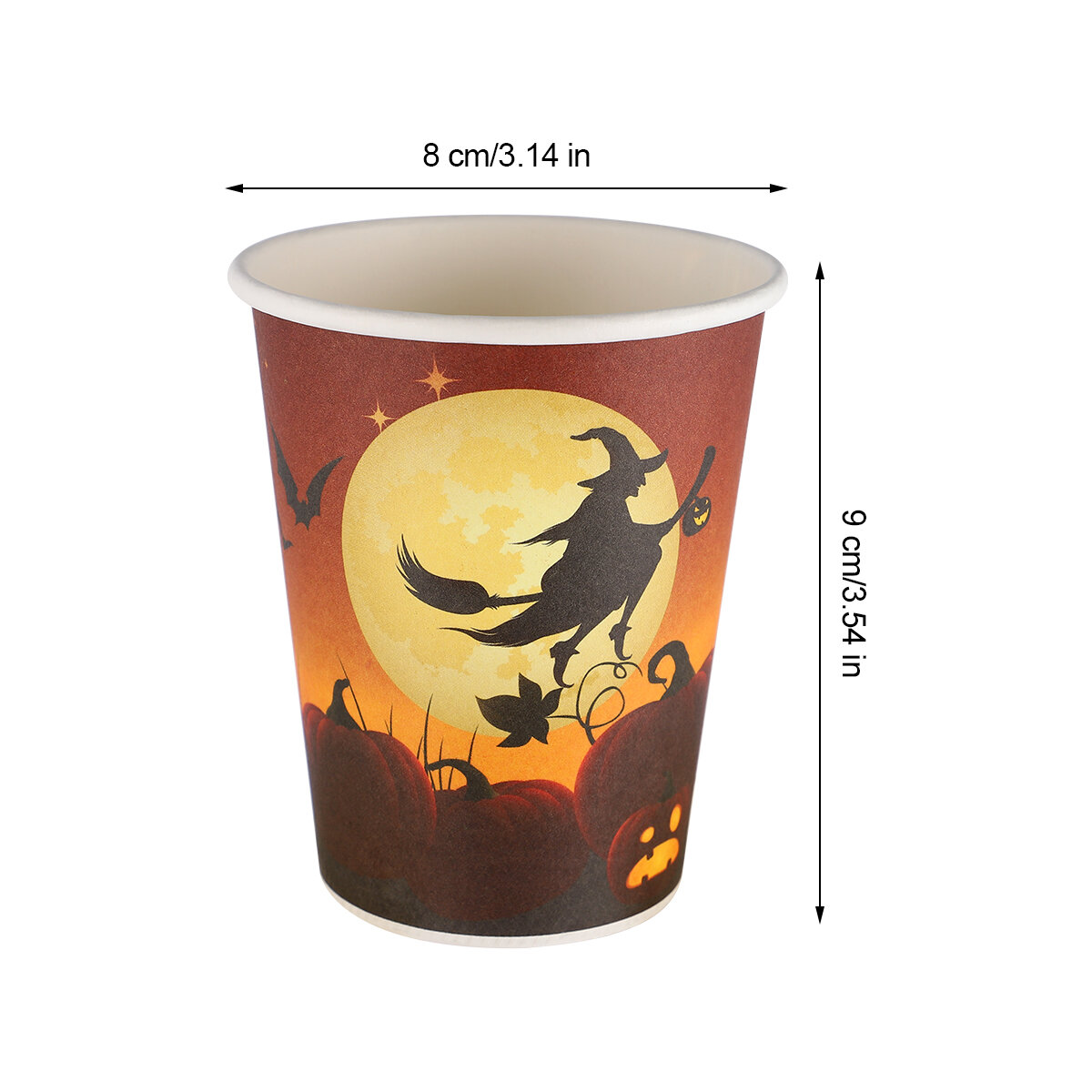 Бумажные Стаканчики Для Хэллоуина 20 Шт Диспетчерские Размер 9X8Cm