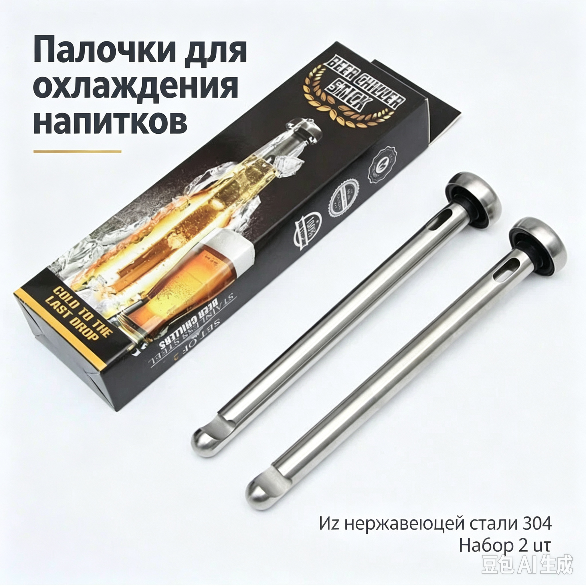 Трансграничный охладитель для пива из нержавеющей стали 304, портативный подарочный набор для охлаждения пива, охладитель для вина.