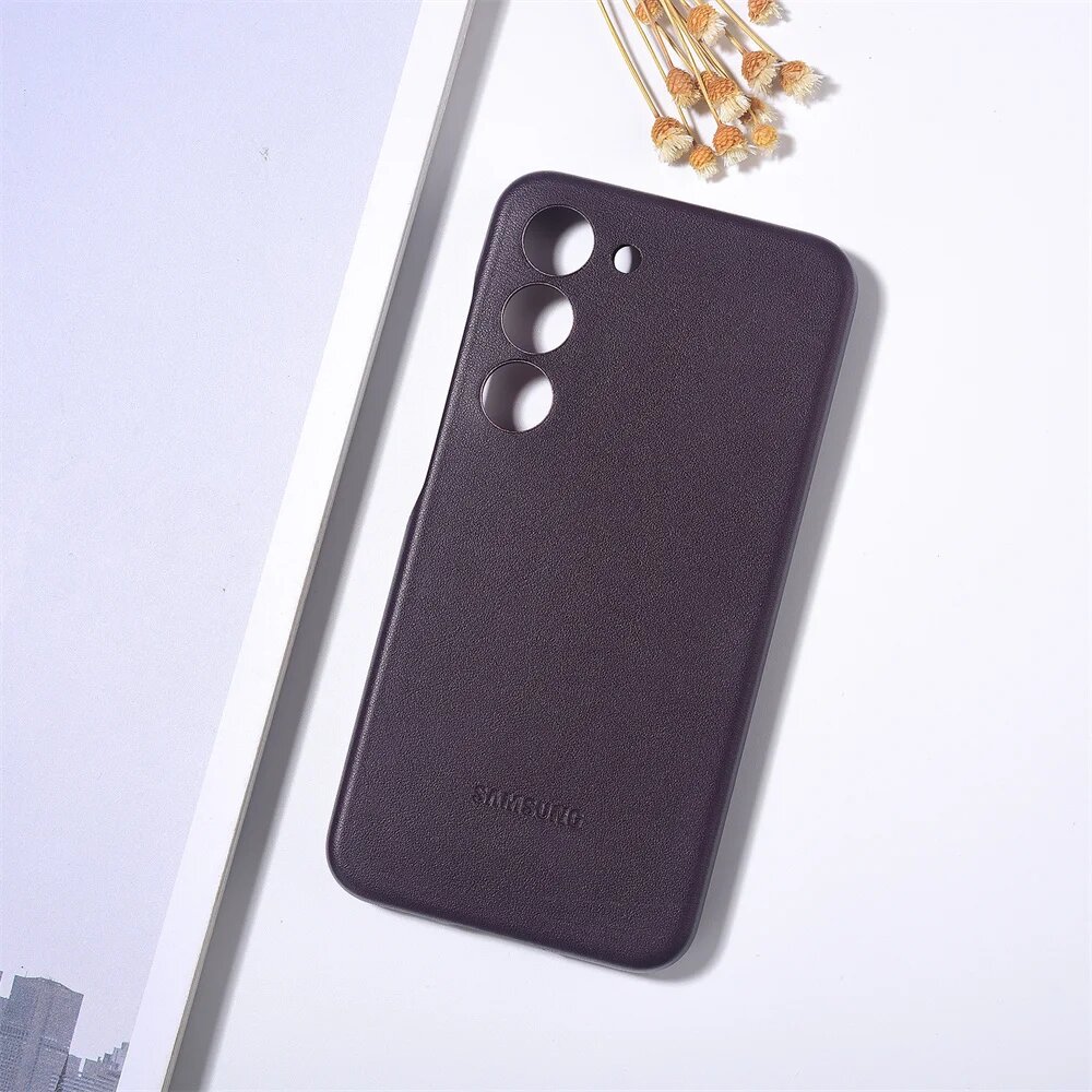 Кожаный чехол Samsung Galaxy S22/S23, черный