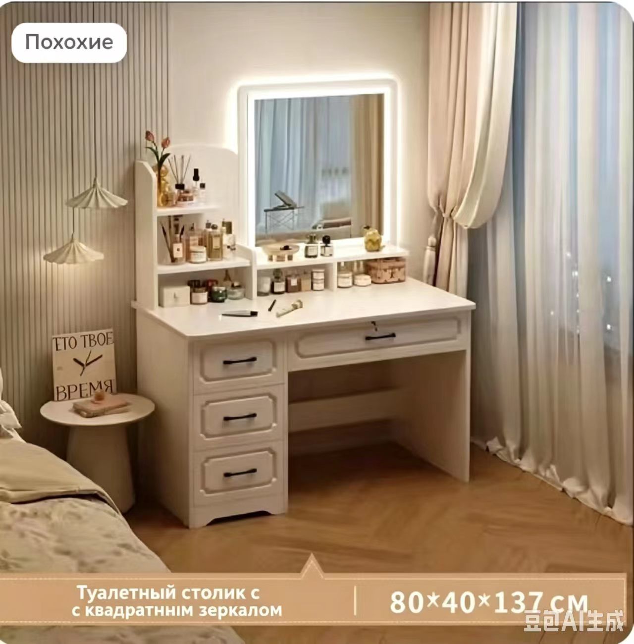 Туалетный столик, 80х137х40 см