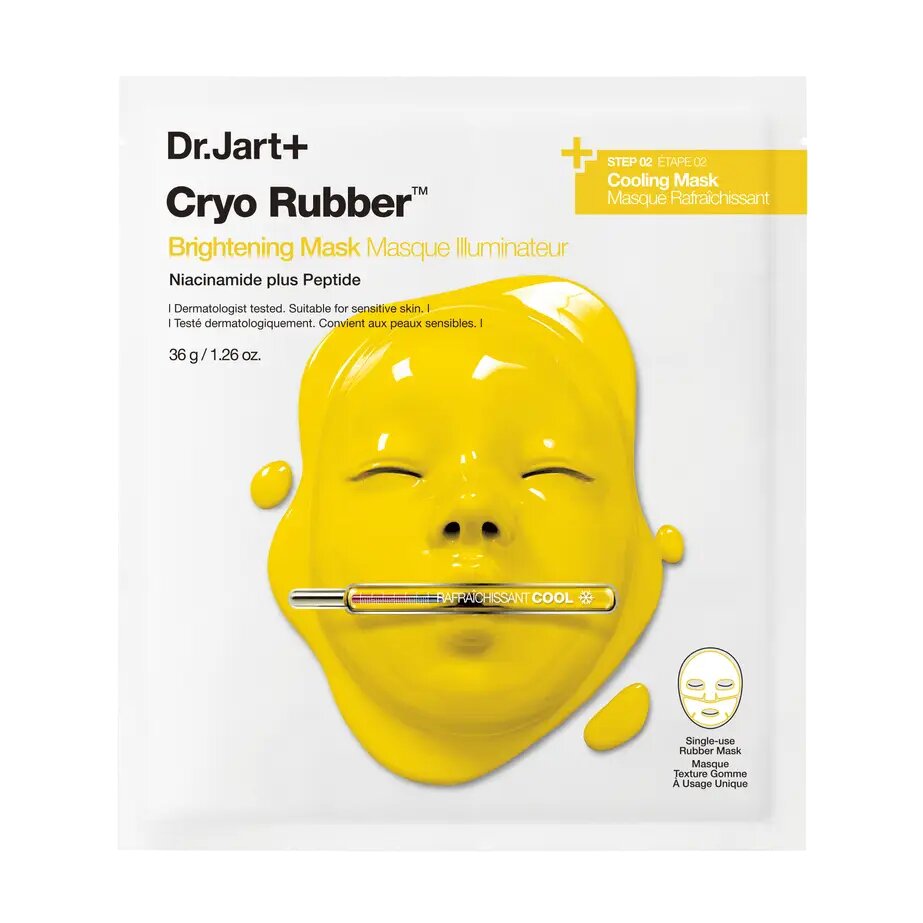 Dr. Jart+ Cryo Rubber Brightening Mask/Крио-маска для лица выравнивающая с ниацинамидом и пептидом 40 г