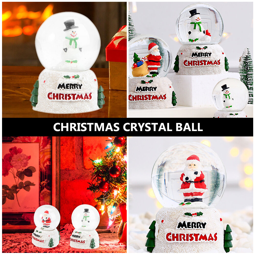 2 Штуки Снеговик Санта Christmas Snow Globes Бюст Глобус Украшения Для Дома 4 5X4 5X7 См