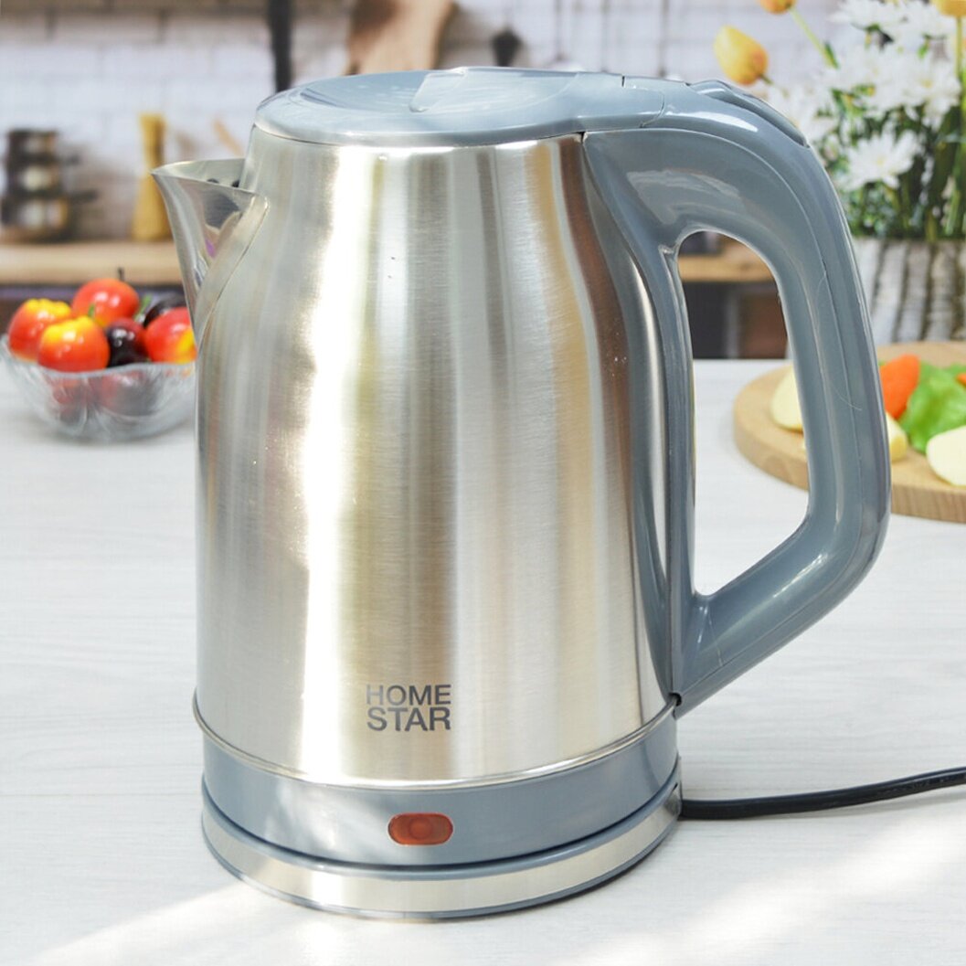 Чайник электрический 2,3л Homestar HS-1005 стальной, серый