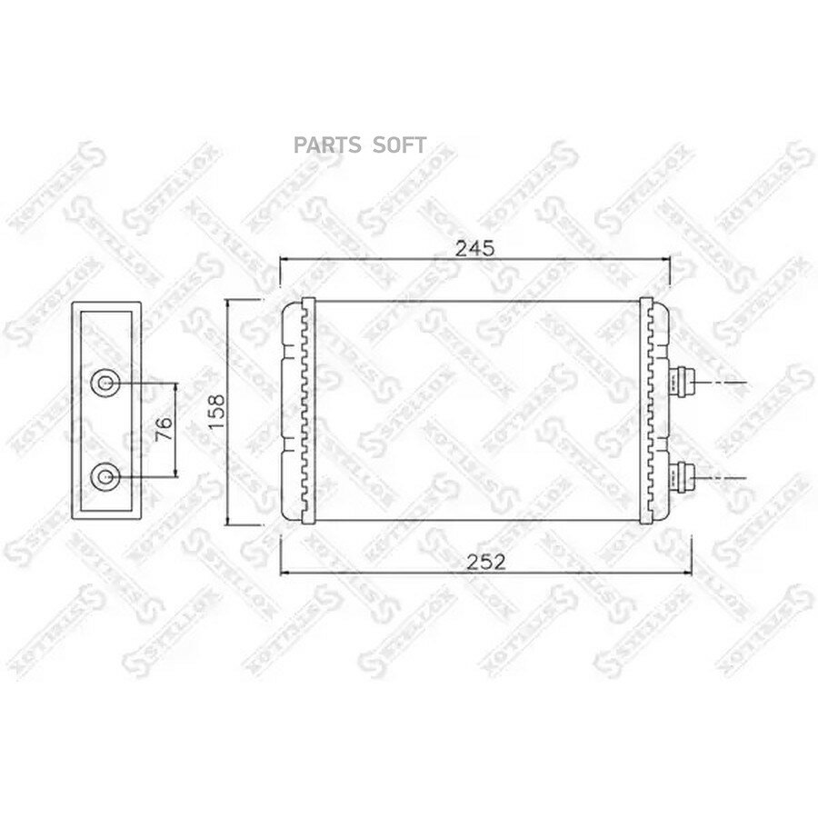 STELLOX 1035118SX 10-35118-SX радиатор печки!\ Fiat Punto/Doblo/Idea all 99>