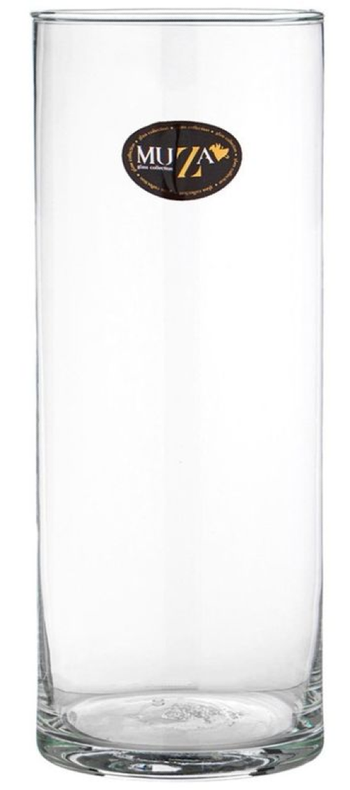 Ваза для цветов Muza / Муза CYLINDER 380-505 декоративная стекло цвет прозрачный 30см / декор для дома
