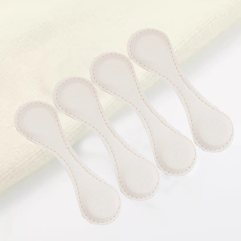 Магнитные зажимы для одежды кожаные Бежевый, White-4PCS
