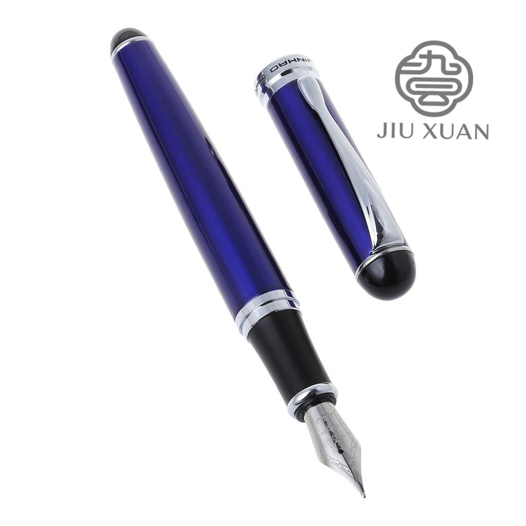 (1 штука) Перьевая ручка Jinhao X750 прозрачного цвета среднего и тонкого помола-прозрачно-синяя