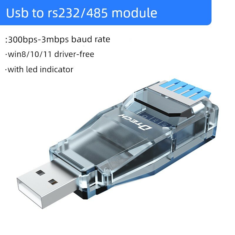 Промышленный уровень 0.5м адаптер USB к последовательному порту RS232/485 с клеммным соединением, чипом FT232 и