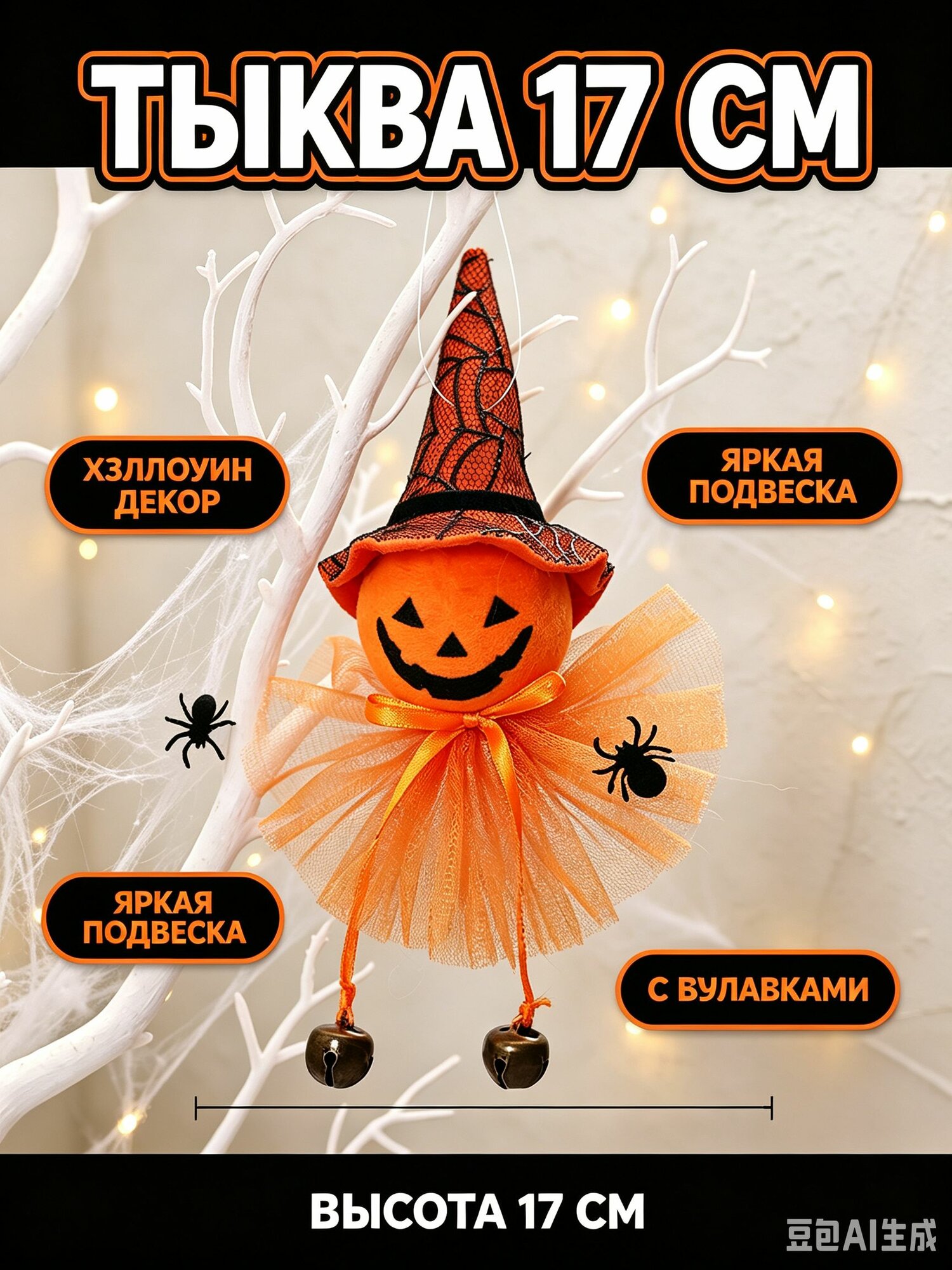 Елочная игрушка 17.3 см животные 1 шт