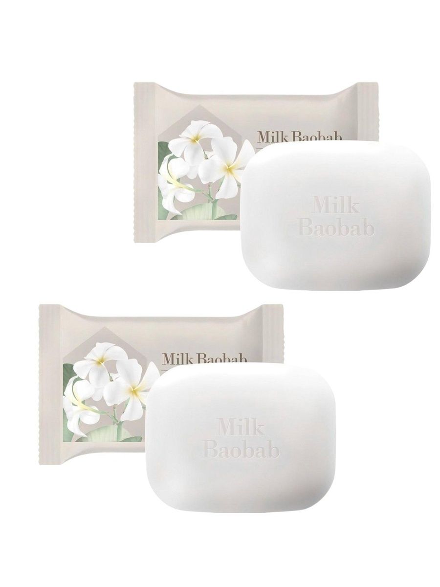 Мыло туалетное кусковое Milk Baobab Original Soap White Soap,100г - 2 шт